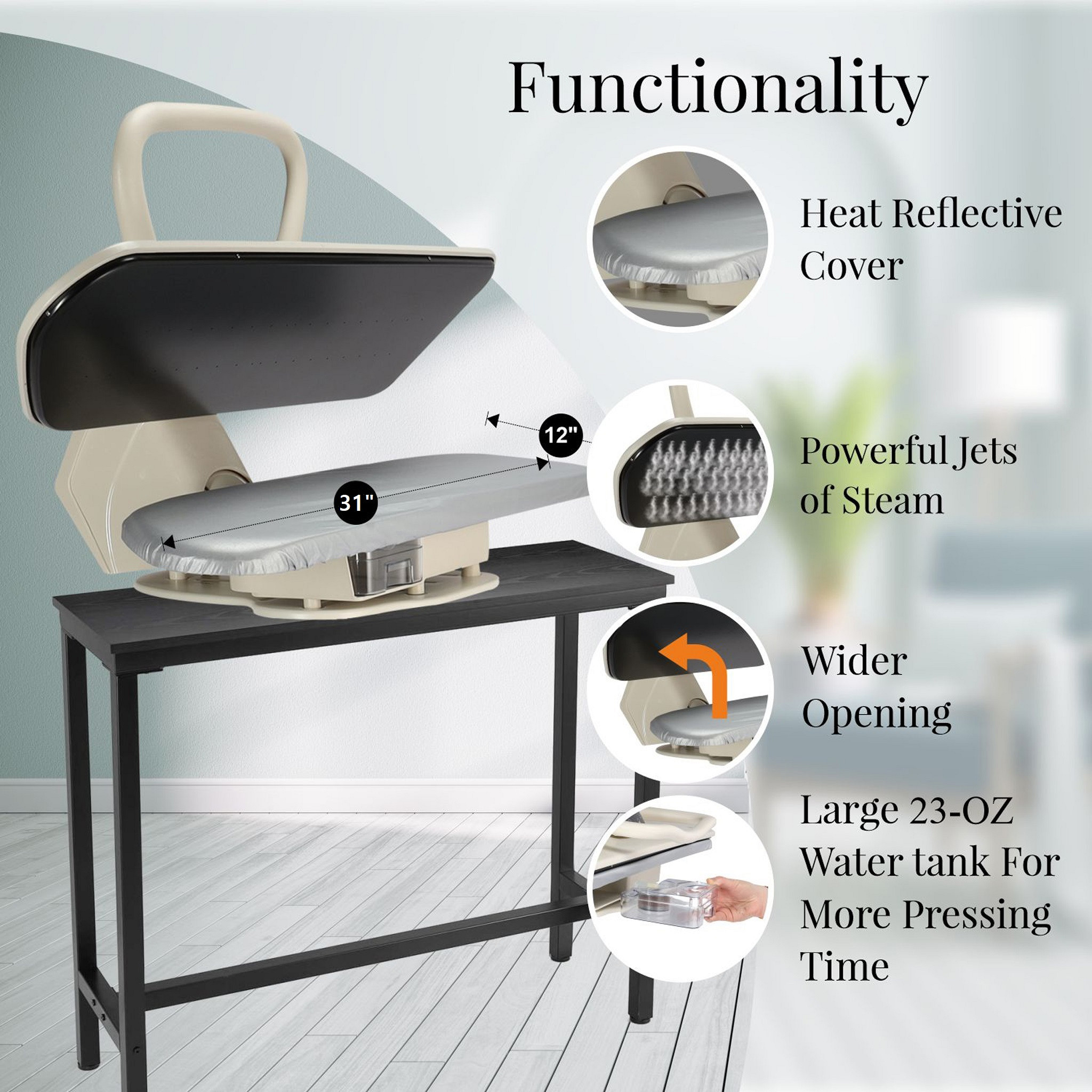 81HD Steam Ironing Press 81cm Professional & Iron